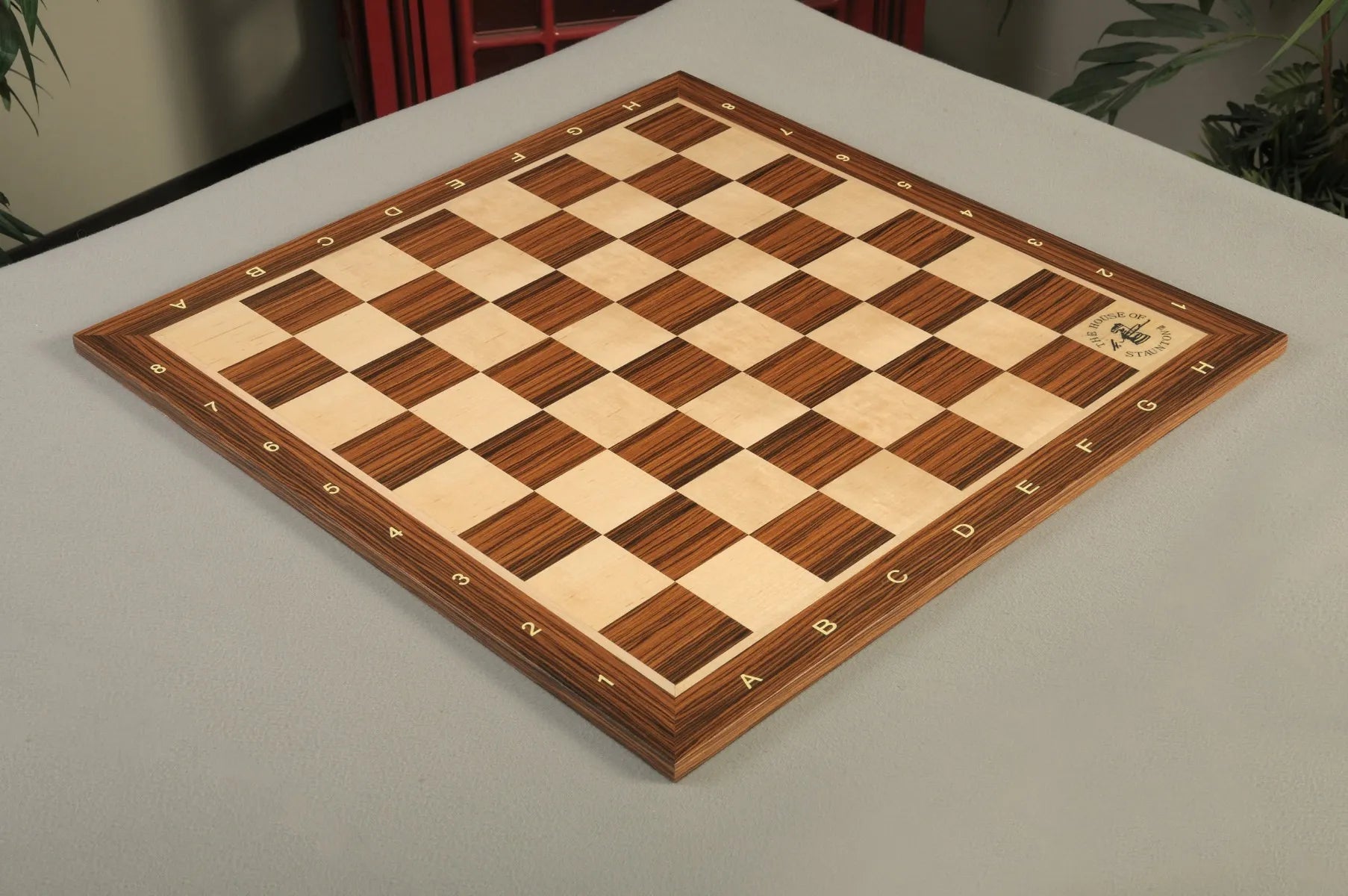 Burmese Rosewood and Maple Wooden Tournament Chessboard – House of Staunton