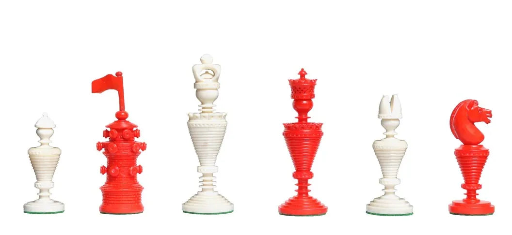 The Anglo-Dutch Reproduction Luxury Bone Chess Pieces - 4.5" King ...