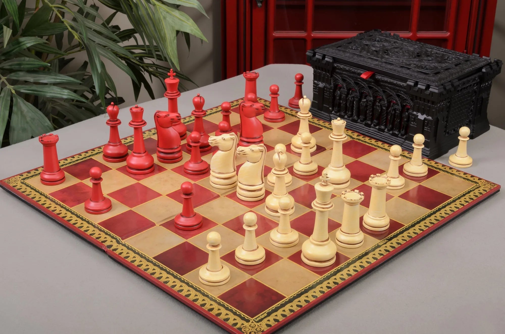The Carton-Pierre Staunton Series Chess Set, Casket, & Board Combinati ...