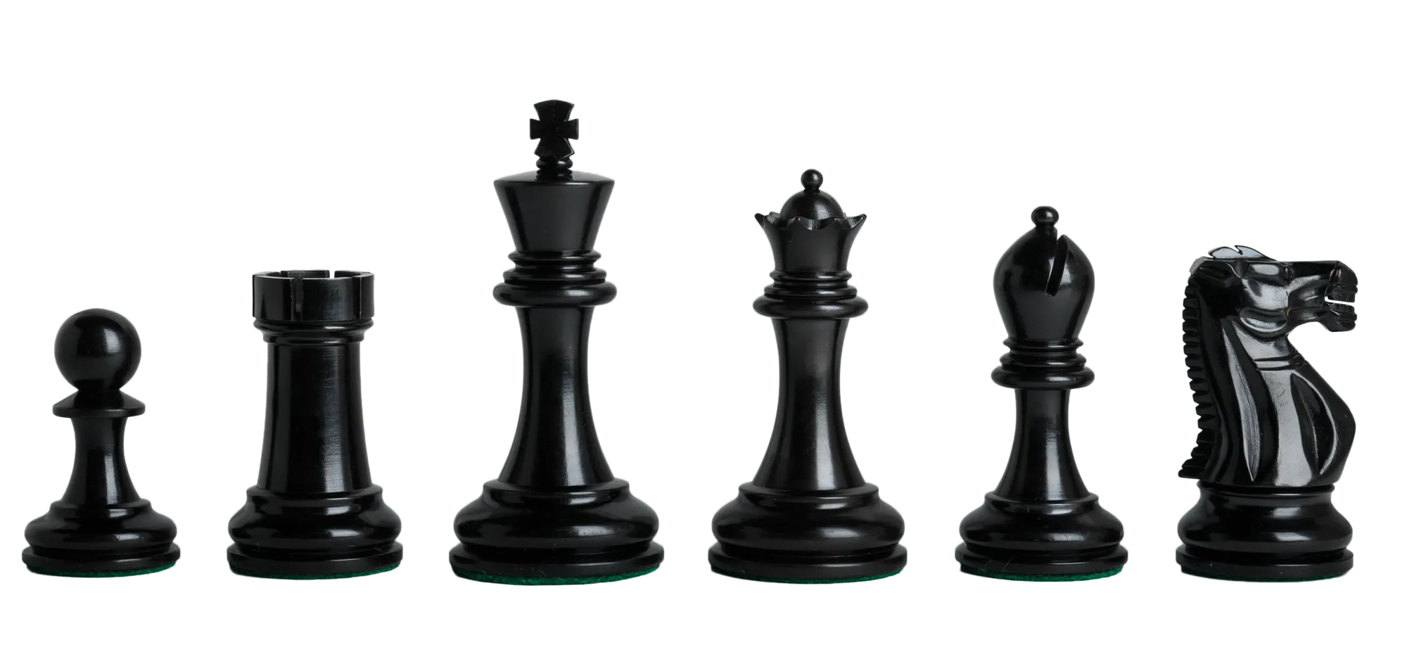 The Gambit Series Chess Set - 4.0" King - Ebonized Boxwood and Natural ...