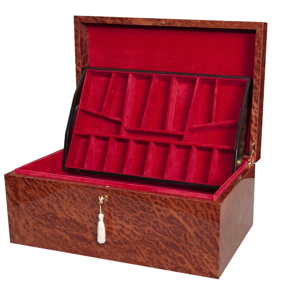 Signature Fitted Coffer Chess Box - Vavona Burl – House of Staunton